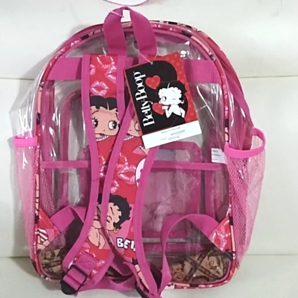 Betty Boop | Bags | Betty Boop Large Clear Backpack | Poshmark